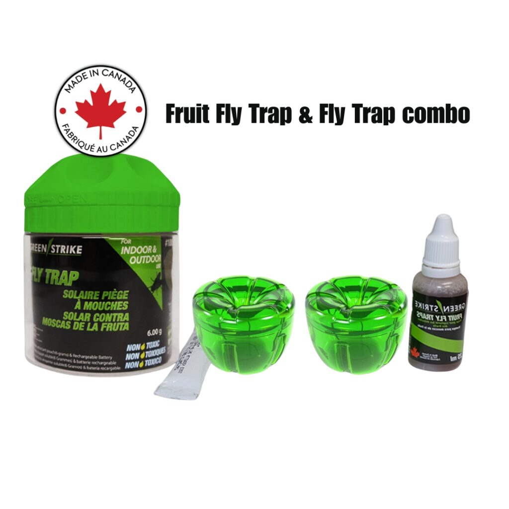 Fruit Fly & Fly Trap Combo Pack | Made in Canada - Green-Strike